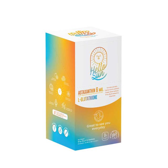 Hello Sun Skin Shot Pro วิตามินกันแดด บำรุงผิว แบบผงพร้อมทาน : Avarin ...