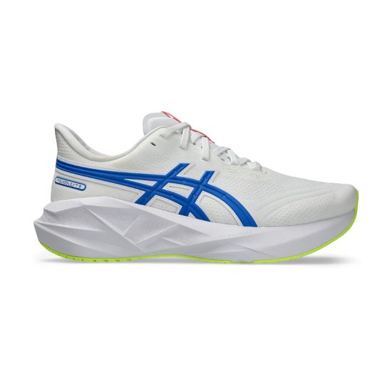 ASICS Novablast 5 ATC Men White/Tuna Blue Avarin: Running and Triathlon.