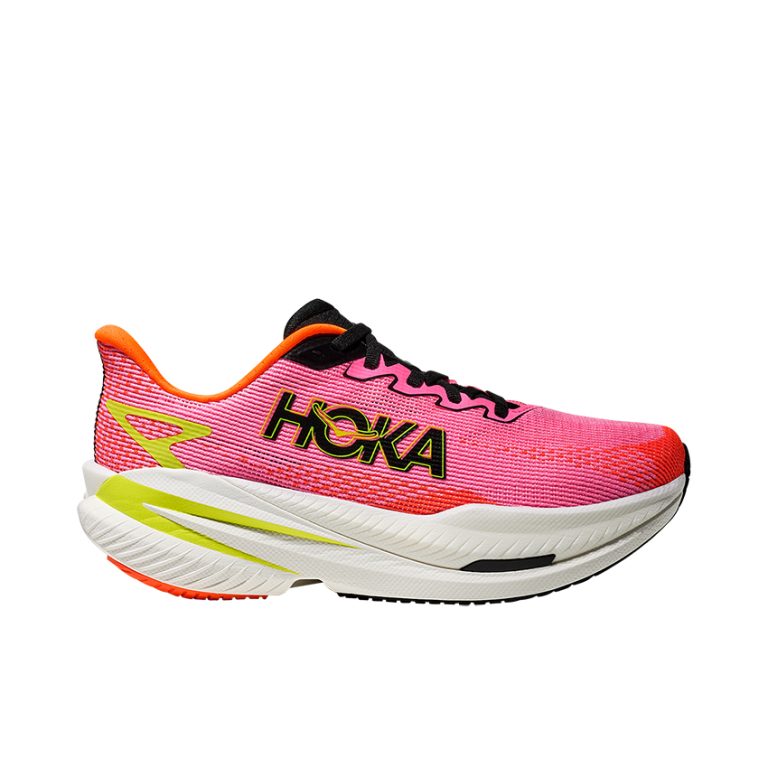 Hoka Mach X 3 Wide Women Neon Rose/Neon Tangerine Avarin: Running and ...